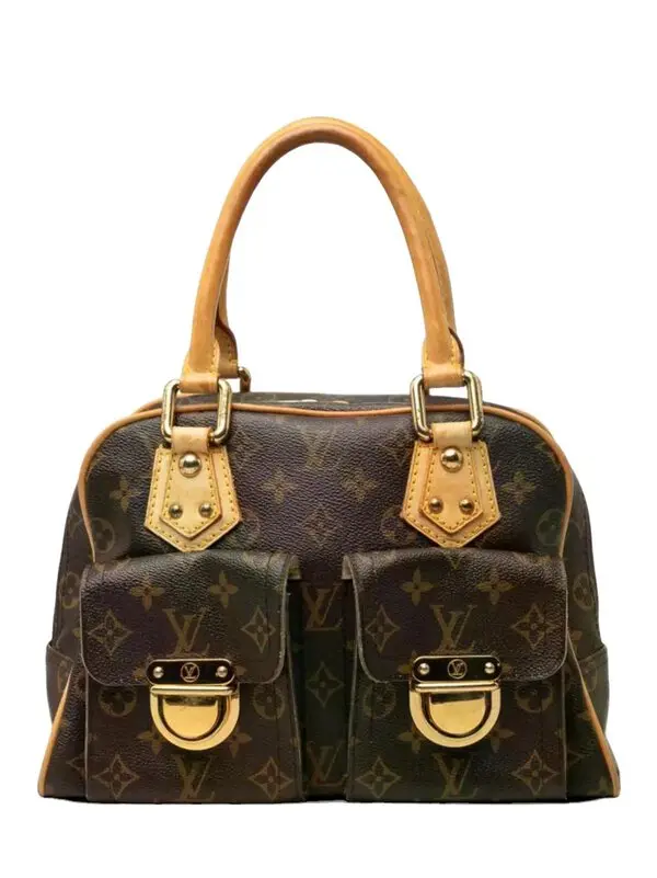 LOUIS VUITTON Monogram Manhattan Pm Handbag - Brown