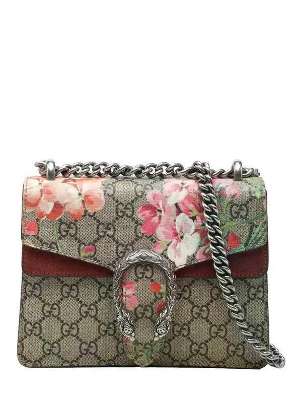 Gucci Small Gg Supreme Blooms Dionysus Crossbody Bag - Neutrals