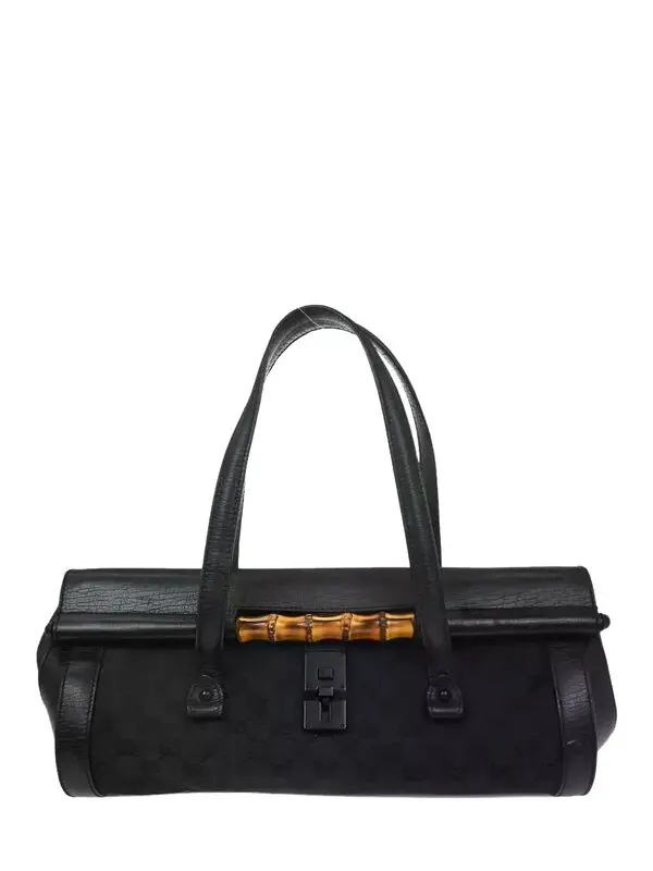 Gucci Bamboo Gg Shoulder Bag - Black