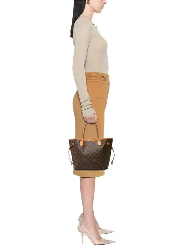 LOUIS VUITTON Monogram Neverfull Mm Tote Bag - Brown