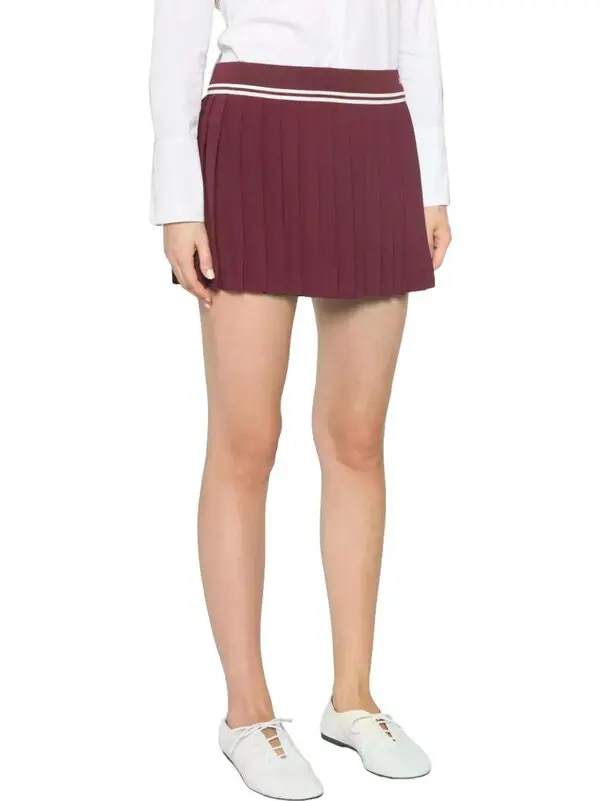 SPORTY & RICH Abigail Mini Skirt - Red