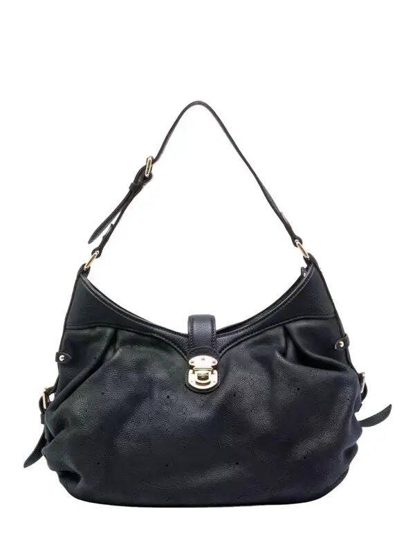 LOUIS VUITTON Monogram Mahina Xs Crossbody Bag - Black