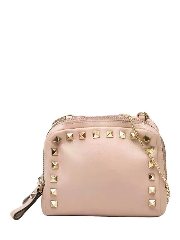 Valentino Garavani Rockstud Double Zip Crossbody Bag - Pink