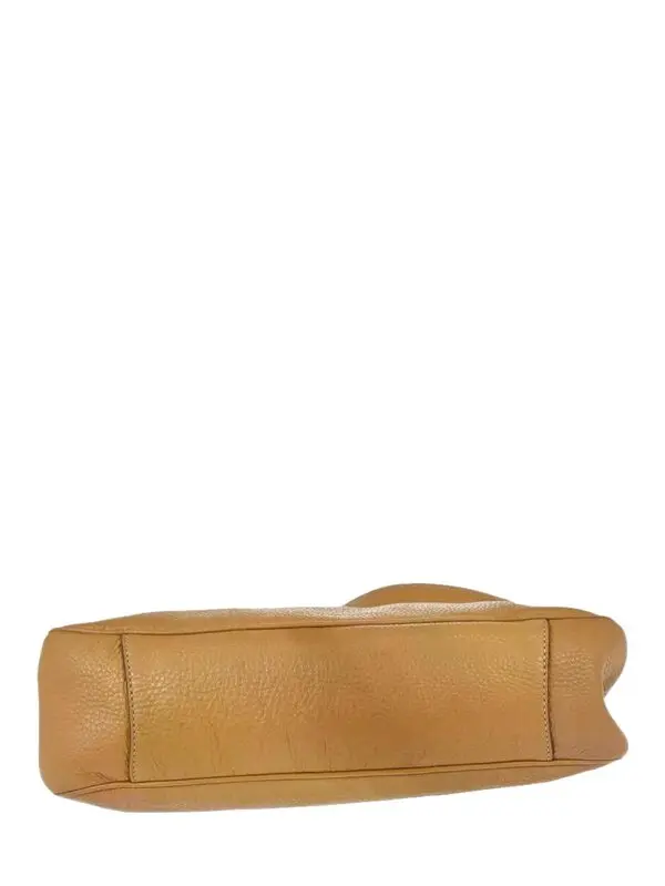 Prada Pebbled Leather Shoulder Bag - Brown