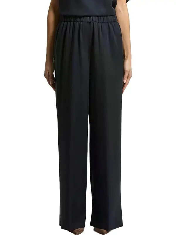 Peserico Elasticated Waistband Wide Leg Trousers - Blue