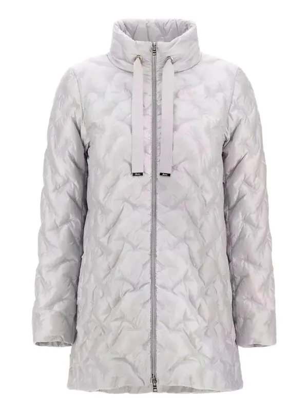 Herno Quilted A-line Coat - Grey