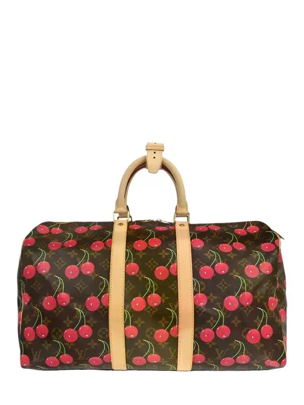 LOUIS VUITTON 2005 Monogram Cherry Keepall Travel Bag - Brown