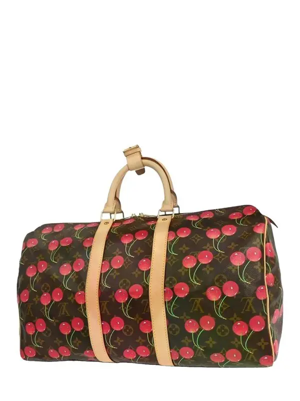 LOUIS VUITTON 2005 Monogram Cherry Keepall Travel Bag - Brown
