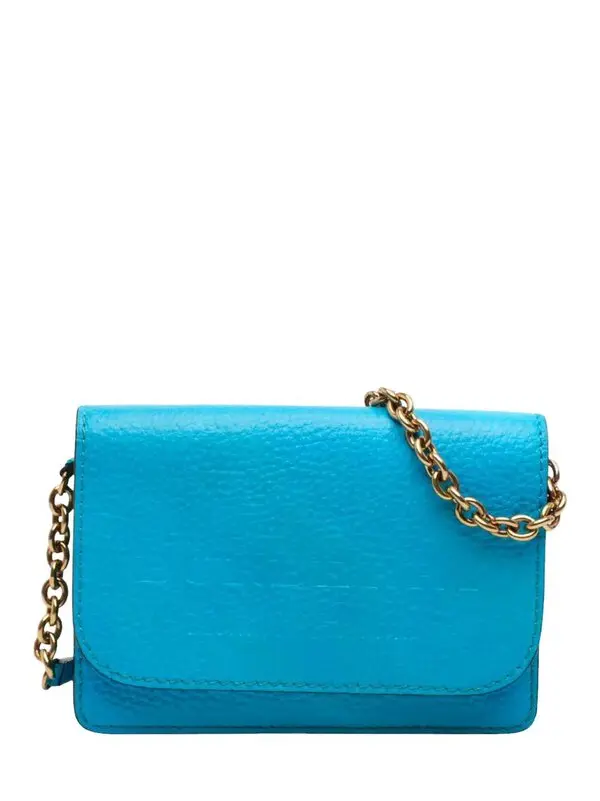 Burberry Hampshire Wallet On Chain Crossbody Bag - Blue