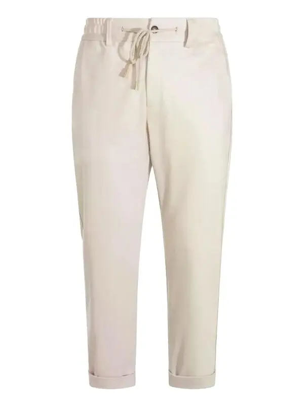 Eleventy Drawstring-waist Cuffed Trousers - Neutrals