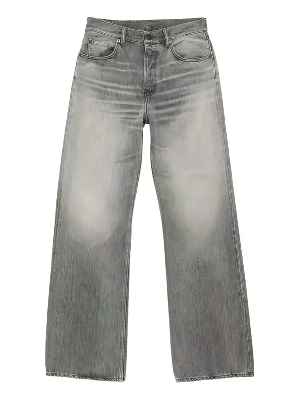 Acne Studios Faded Logo Patch Jeans - Grey