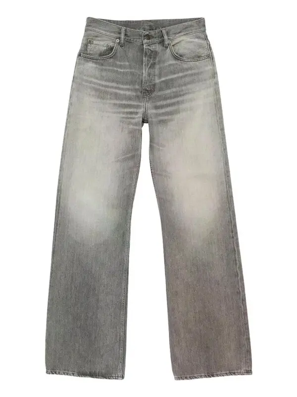 Acne Studios Faded Logo Patch Jeans - Grey