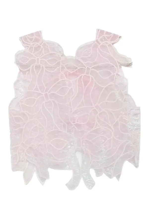 Cecilie Bahnsen Aya Bow-embroidered Top - Pink