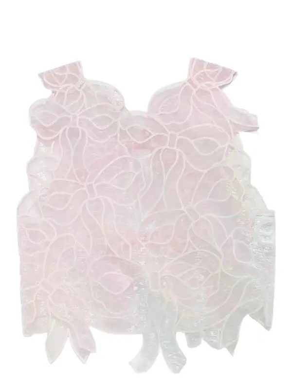 Cecilie Bahnsen Aya Bow-embroidered Top - Pink
