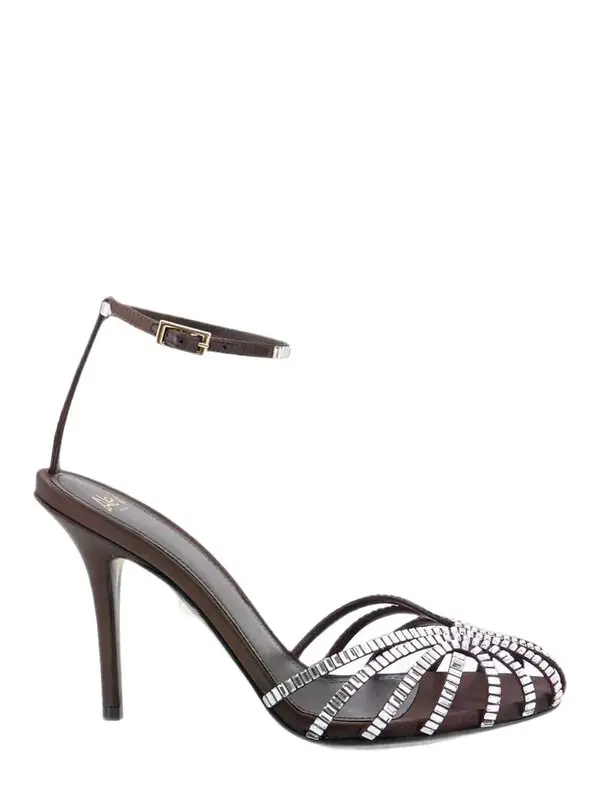 ALEVI MILANO Penelope Crystal-embellished Sandals - Brown