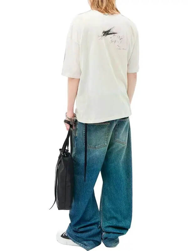 ANN DEMEULEMEESTER Dieter Slogan-print Cotton T-shirt - White
