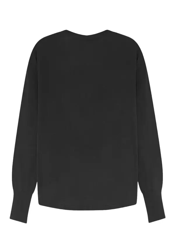 Aspesi V-neck Long-sleeve T-shirt - Black