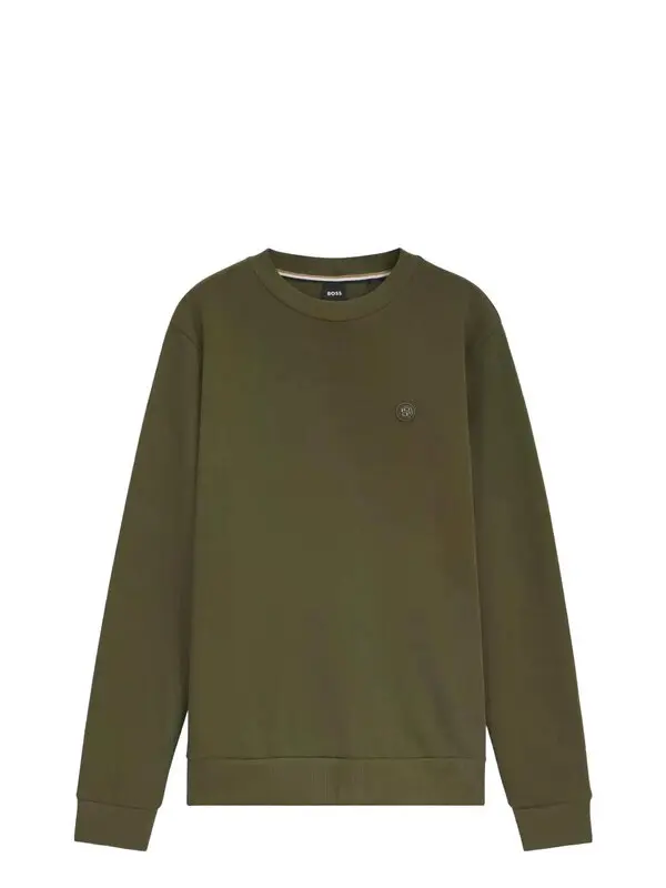 BOSS Cotton-blend Sweatshirt With Double B Monogram - Green