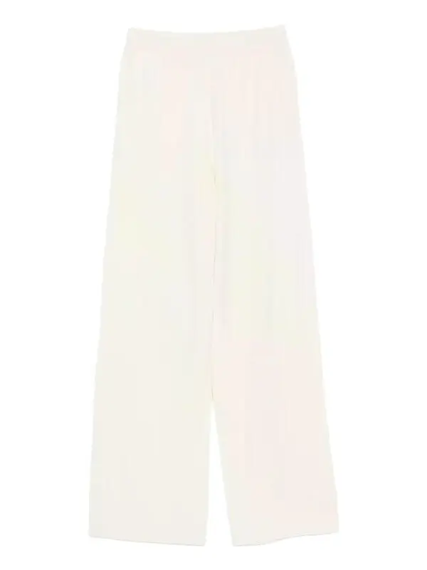 Malo Elasticated-waistband Knitted Trousers - White