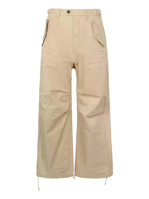 Dsquared2 Utility Cotton Wide Leg Pants - Neutrals