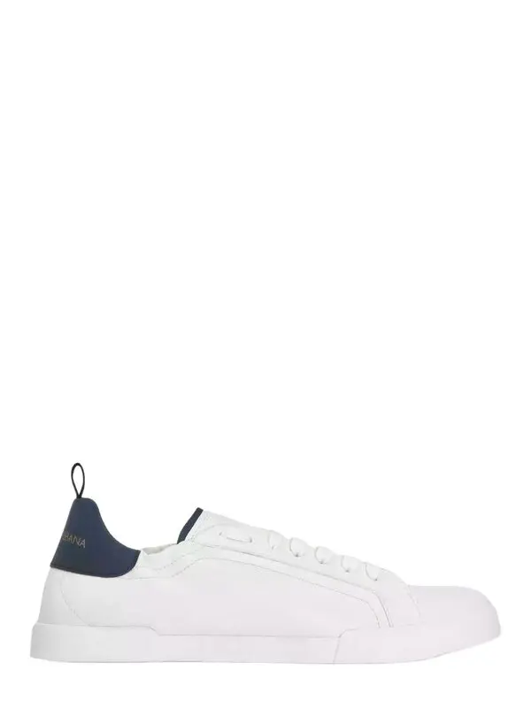 Dolce & Gabbana Portofino Calfskin Sneakers - White