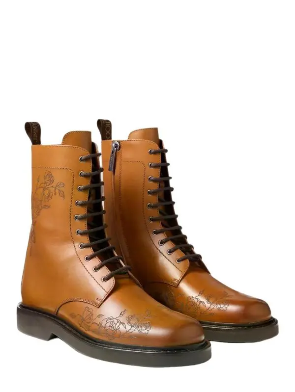 JIMMY CHOO Rowan Derby Boots - Brown