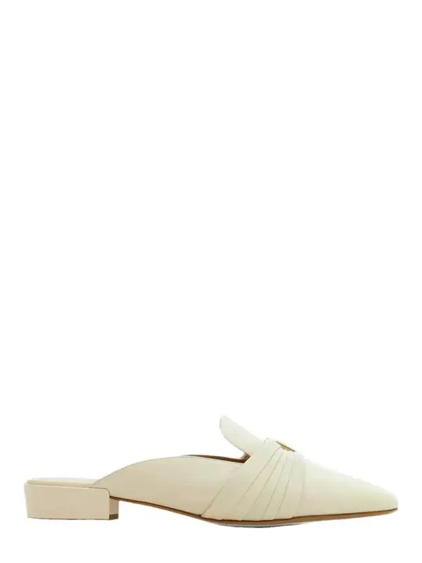 FERRAGAMO Gancini Ornament Mules - White