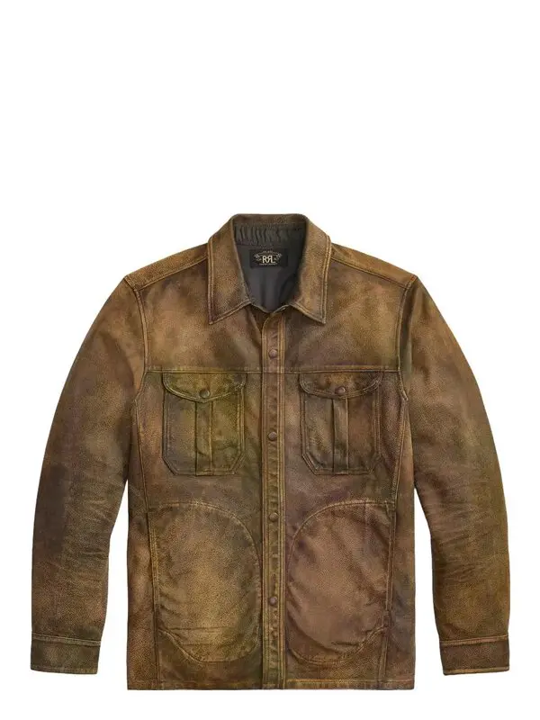 Ralph Lauren Patch-pocket Leather Shirt - Brown