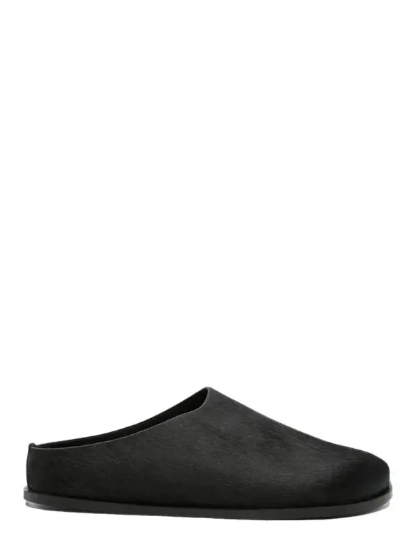 A.emery Calf Hair Clogs - Black