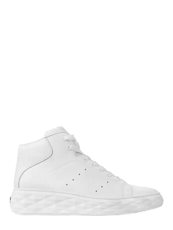 JIMMY CHOO Diamond Maxi Hi Sneakers - White