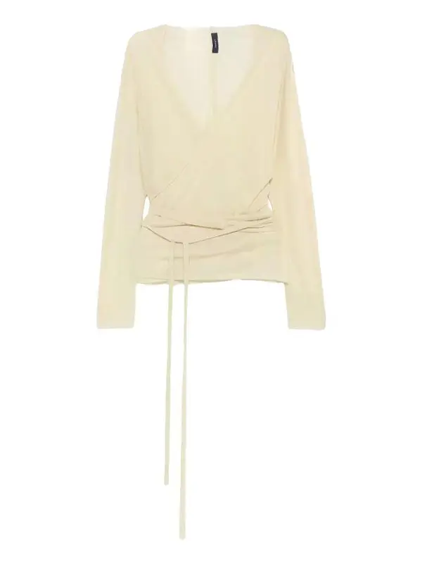Soeur Luth Wrap-style Blouse - Neutrals
