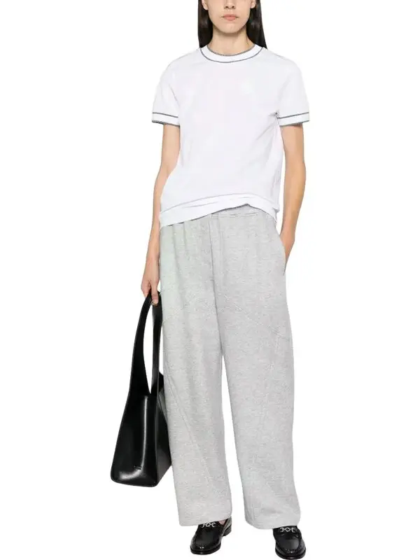 Brunello Cucinelli Wide Leg Track Pants - Grey