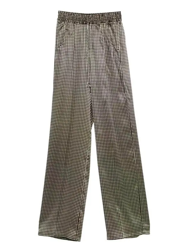 Kiton Polka-dot Print Drawstring Trousers - Black