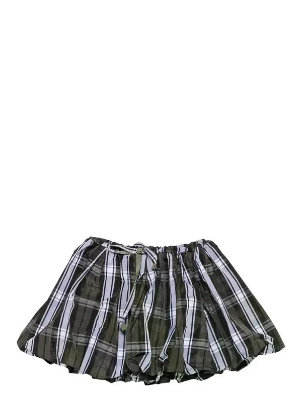 PATOU Checked Bubble Hem Skirt - Black