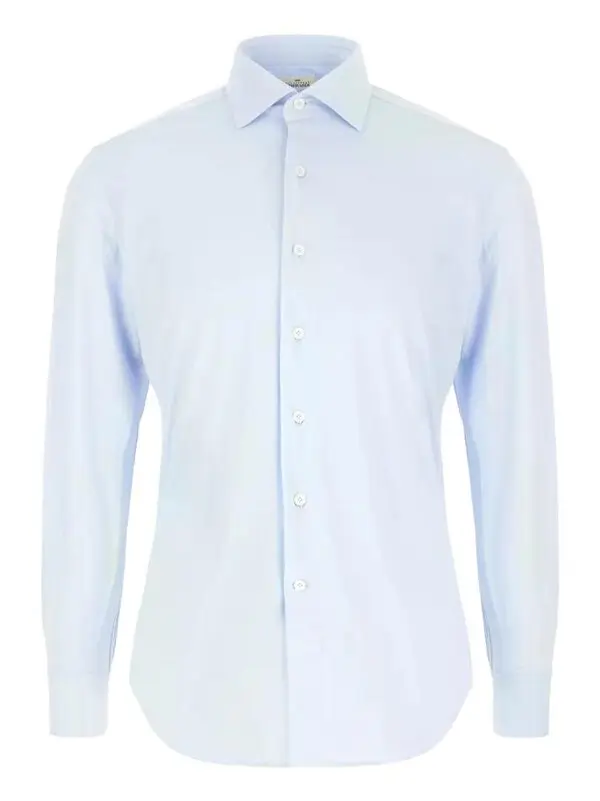 ALESSANDRO GHERARDI Spread-collar Button-up Shirt - Blue