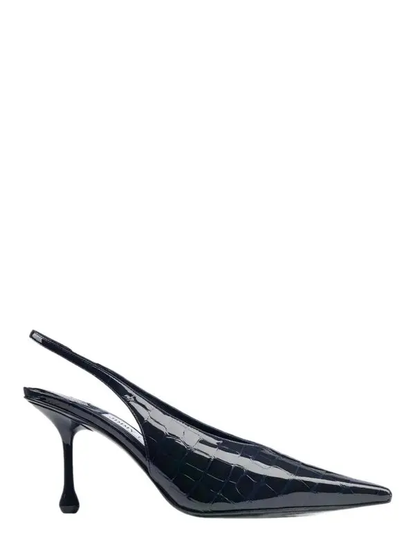 JIMMY CHOO Shiny Croc-embossed Leather Slingback Pumps - Blue