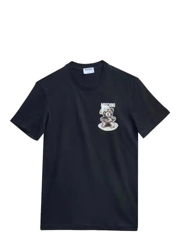 Moschino Teddy-bear Logo-print T-shirt - Black