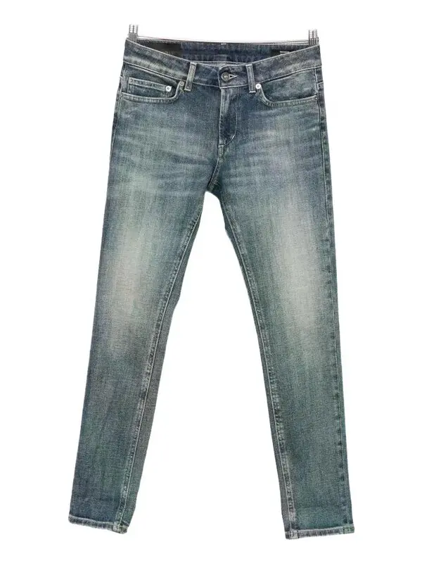 DONDUP Cropped Jeans With Faded Effect And Turn-up Hems - Blue