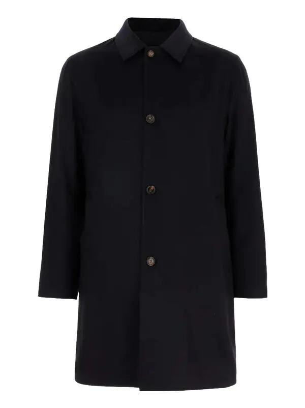 KIRED Cashmere Button-up Coat - Blue