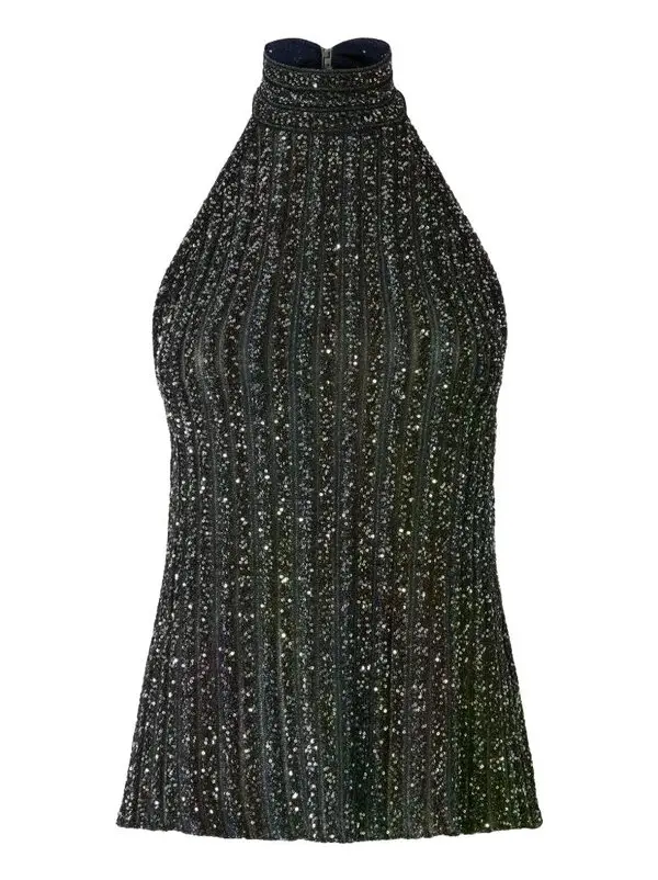 Missoni Embellished Halterneck Top - Blue
