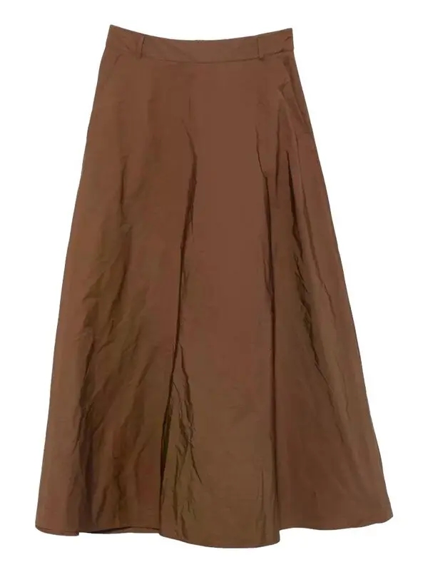Max Mara Belted Flared Maxi Skirt - Brown