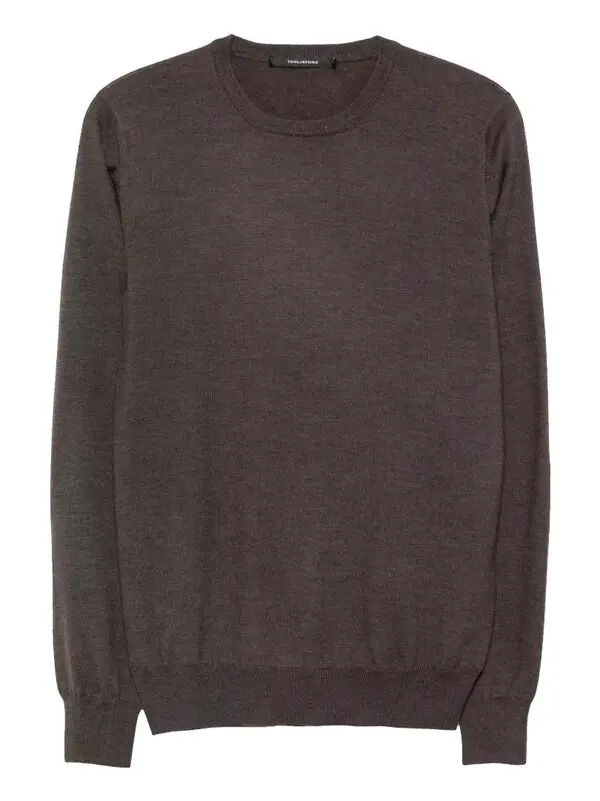 Tagliatore Marley Crew Neck Long Sleeve Sweater - Brown
