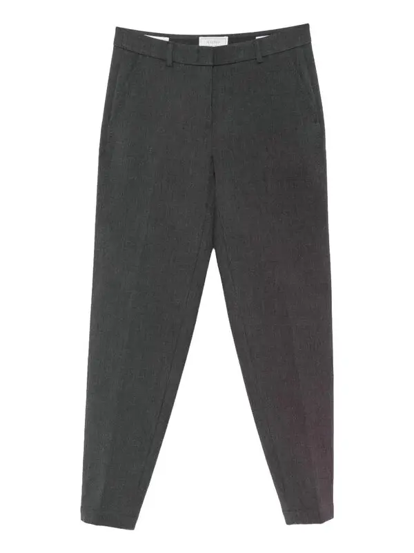 Peserico Cropped Belt-loop Trousers - Grey