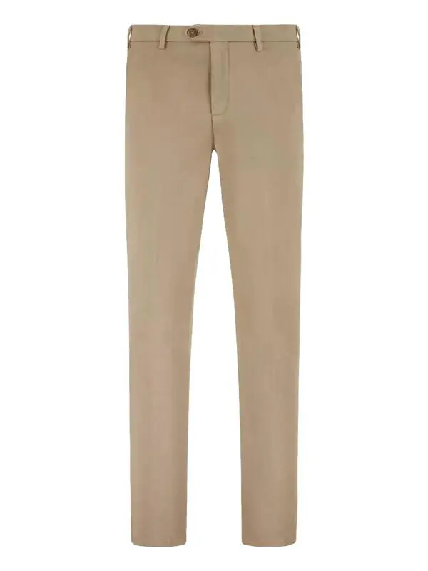 Canali Twill Slim-fit Trousers - Neutrals