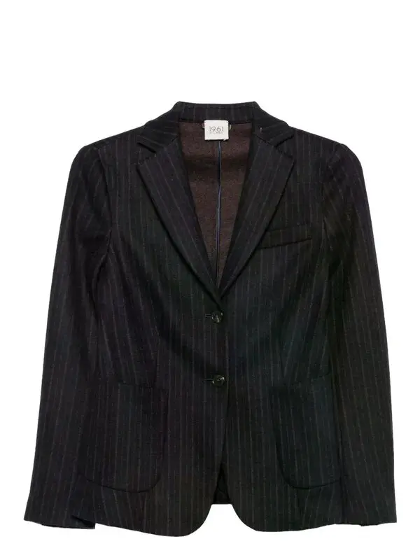 19.61 MILANO Pinstripe Notched Lapel Blazer - Blue