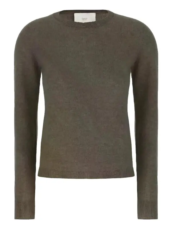 VANISE Crew Neck Long Sleeve Sweater - Brown