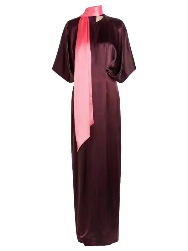 ROKSANDA Maxi Dress With Scarf Detail - Red