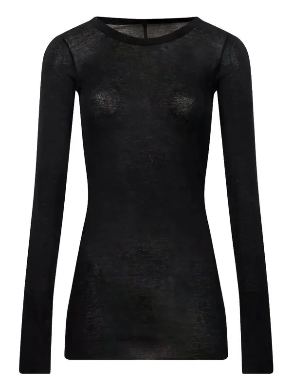 Rick Owens Semi-sheer Long-sleeve T-shirt - Black
