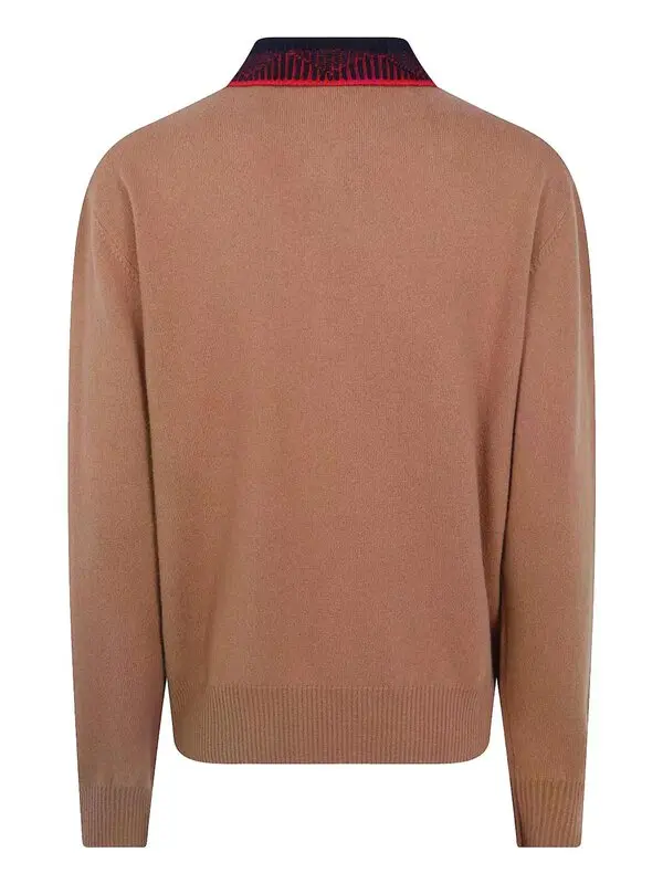 N°21 Wool Polo-collar Sweater - Brown