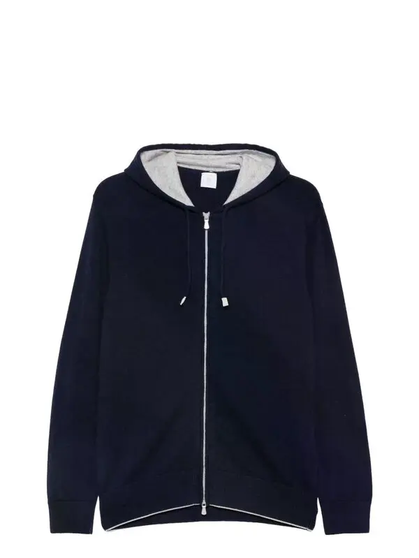 Eleventy Zip-up Hoodie - Blue